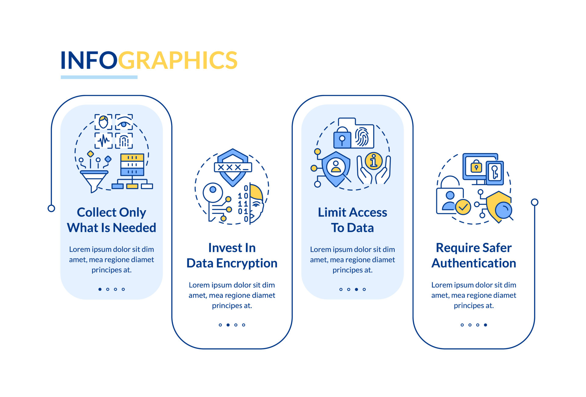 Winning customer trust rectangle infographic template. Digital info ...