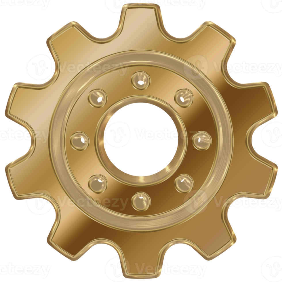 Engranaje De Renderizado Metálico 3d 17052318 Png