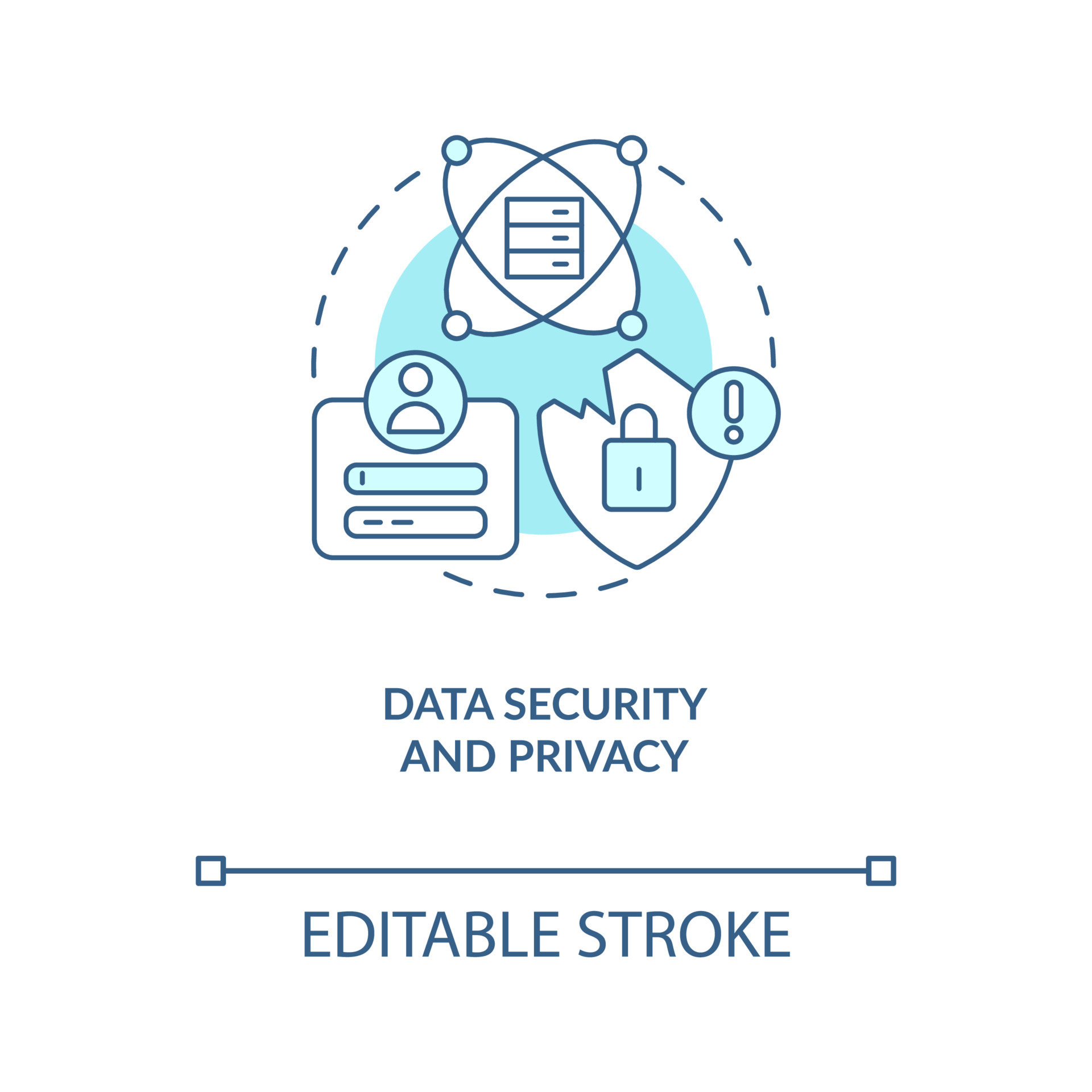 Data Security And Privacy Turquoise Concept Icon Information Datalogy Challenge Abstract Idea