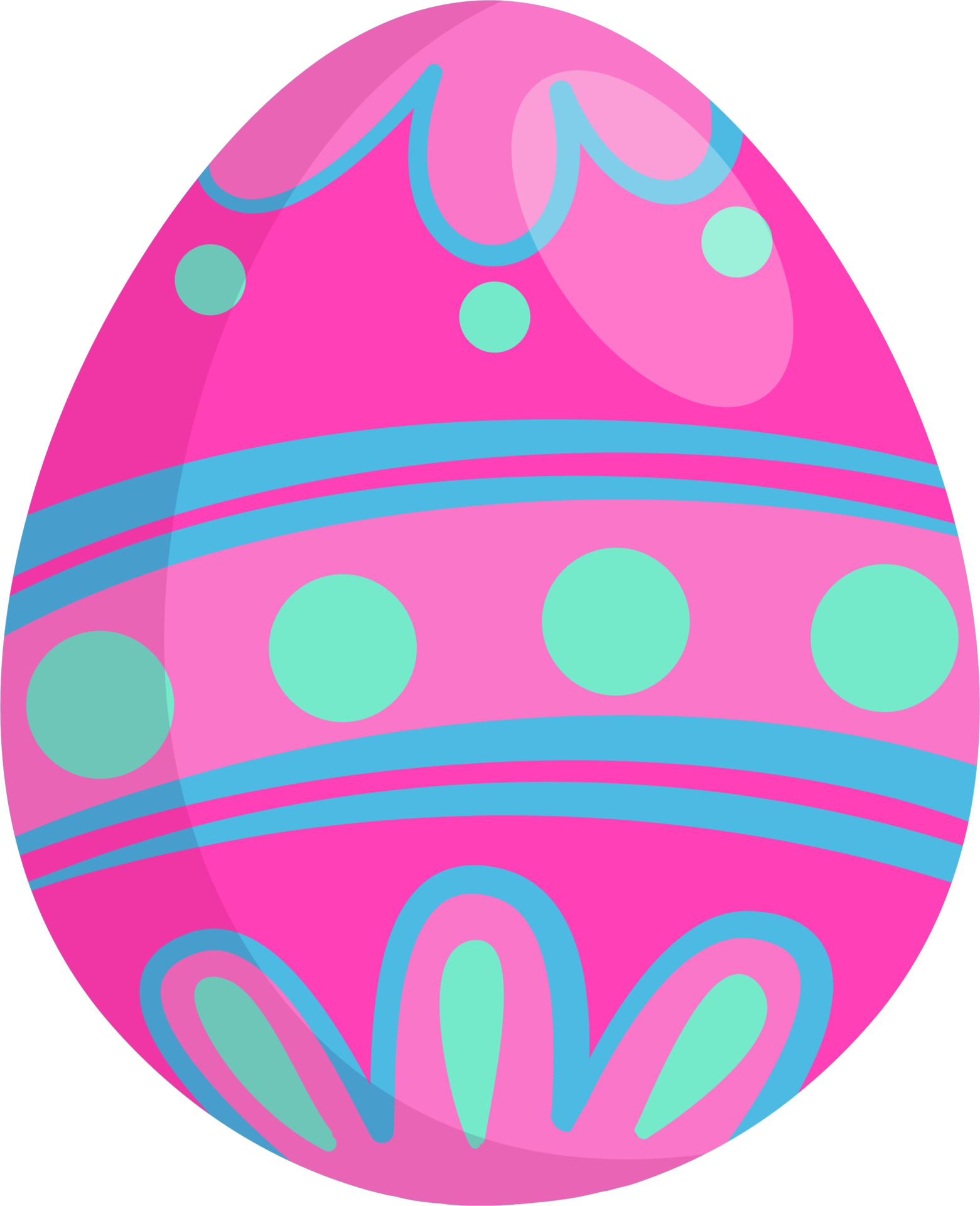 Pink And Blue Easter Egg 17052511 Png