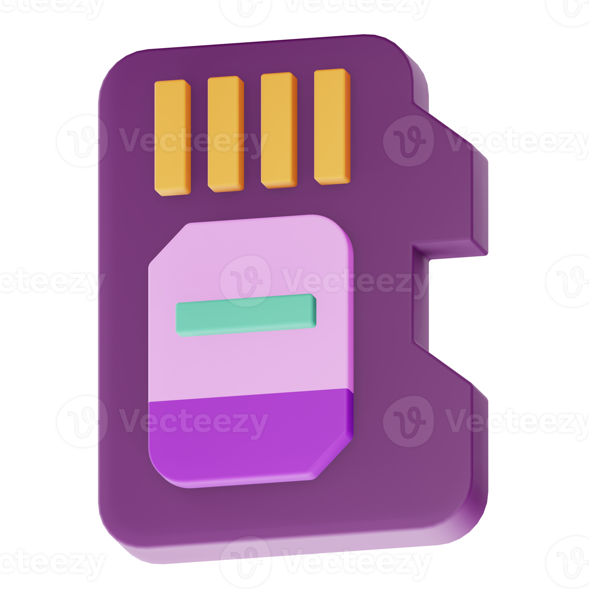 3D Render SD Card Icon 17053174 PNG