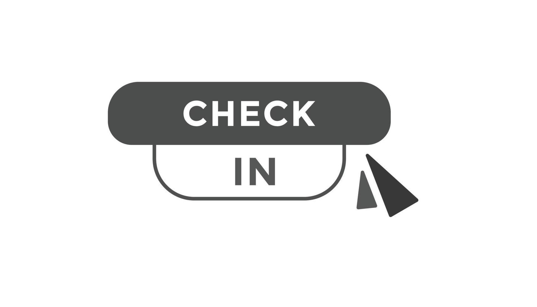 Check in button web banner templates. Vector Illustration 17056021 ...