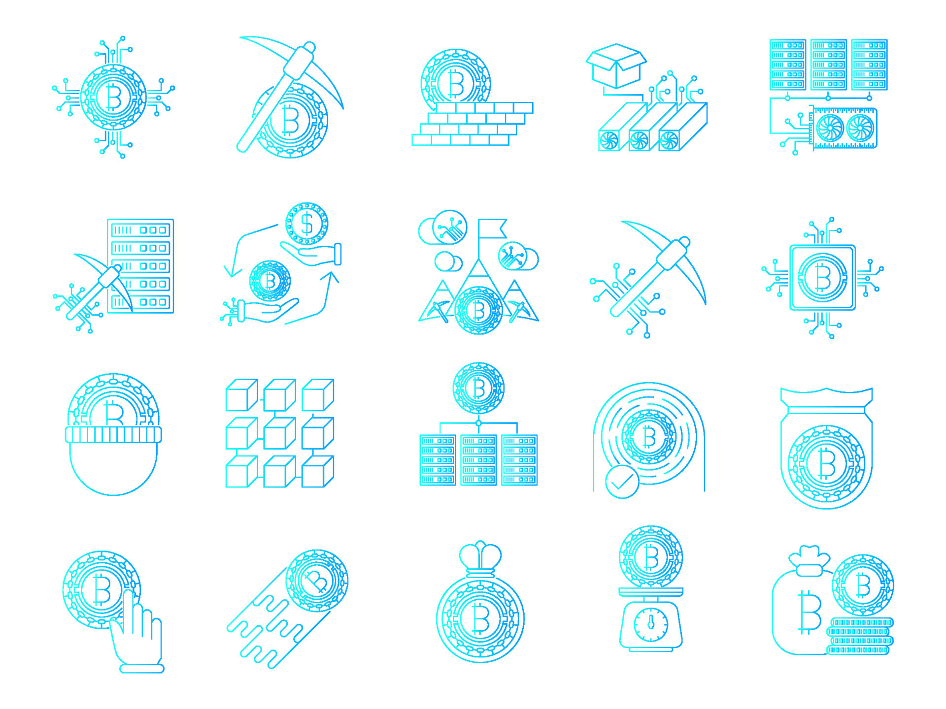 Bitcoin icons, suitable for a wide range of digital creative projects ...