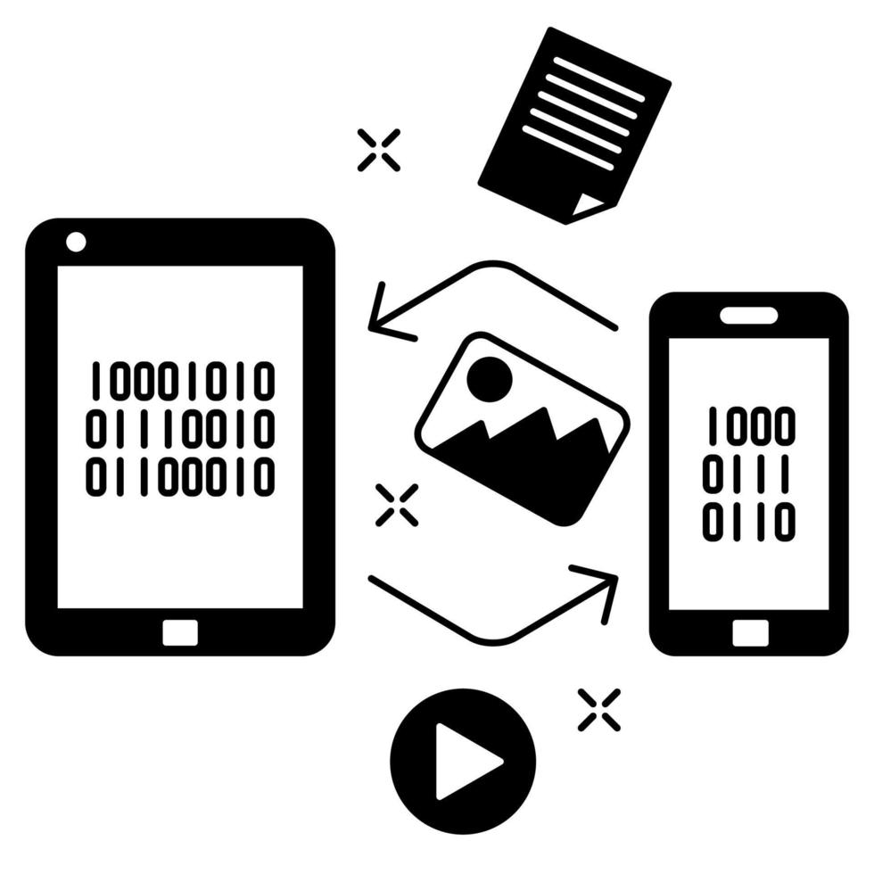 Data exchange icon, suitable for a wide range of digital creative ...