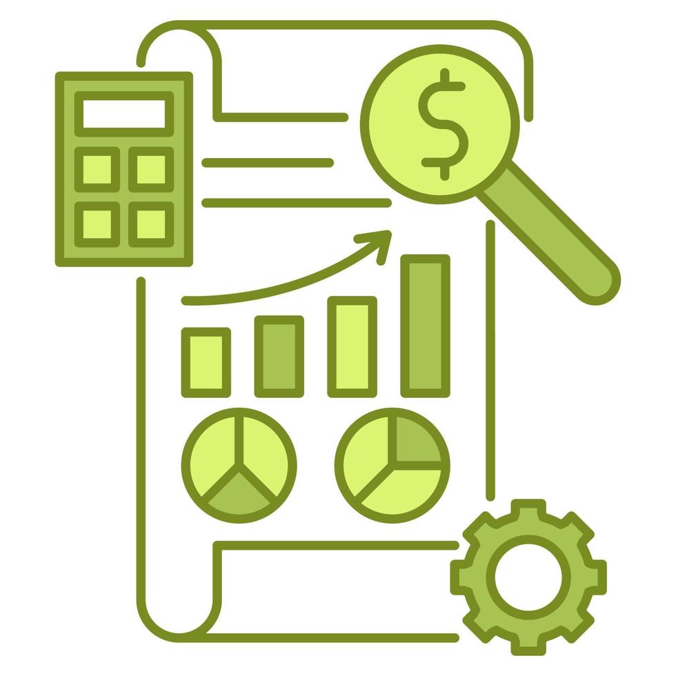 financial report icon, suitable for a wide range of digital creative ...