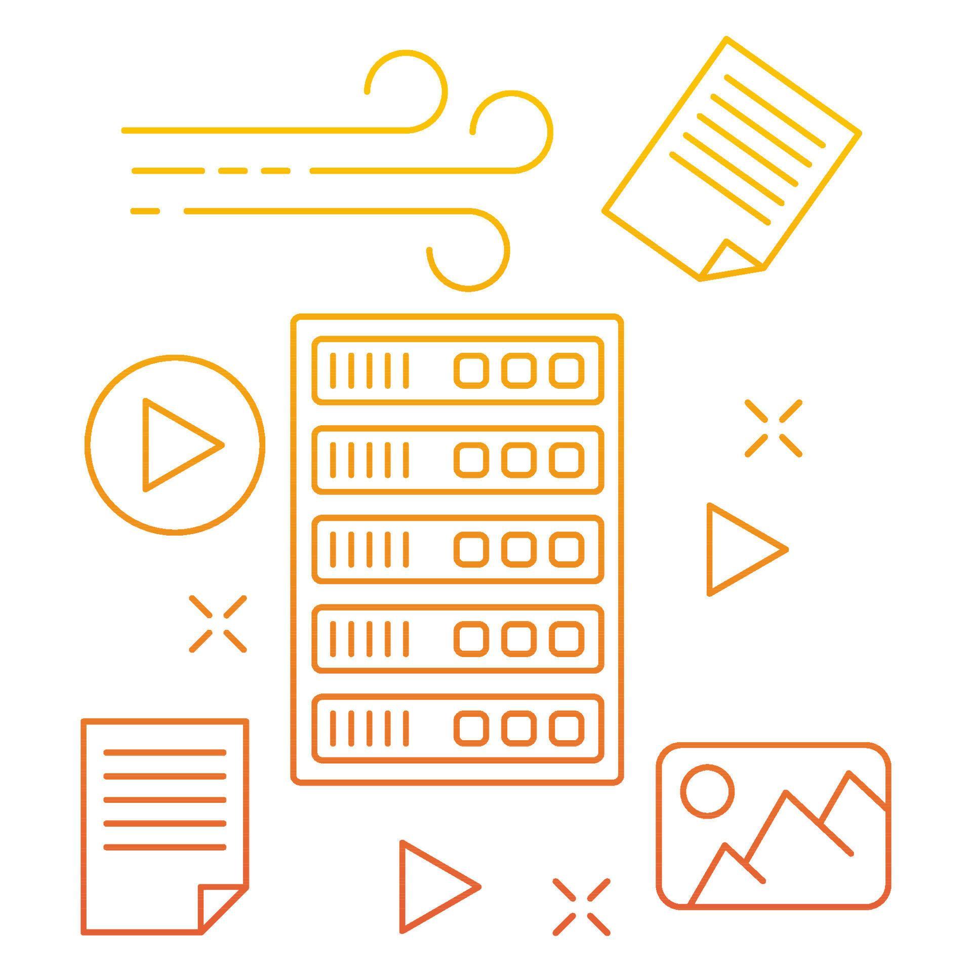 Unstructured data icon, suitable for a wide range of digital creative ...