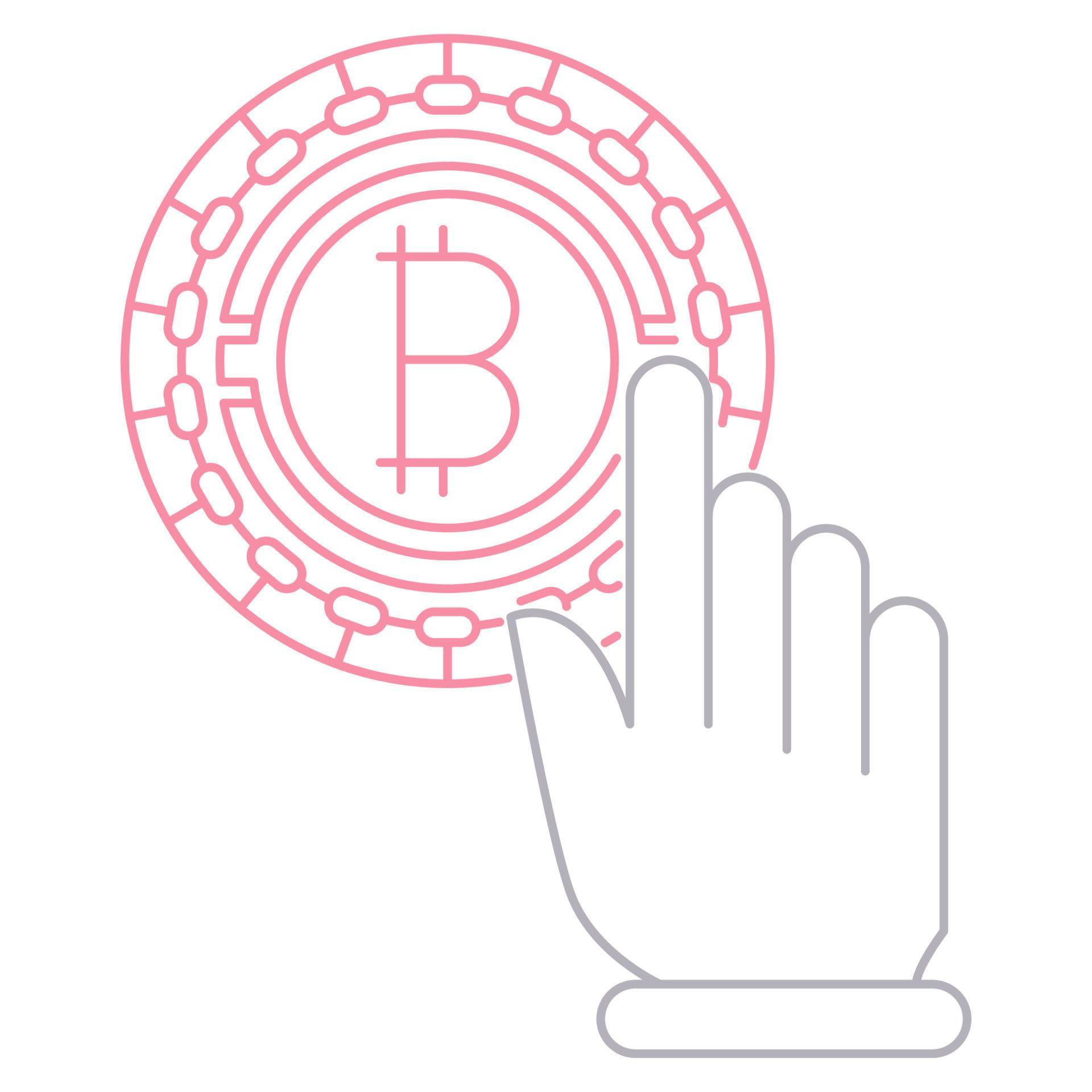 Click On Bitcoin Icon Suitable For A Wide Range Of Digital Creative Projects 17058597 Vector