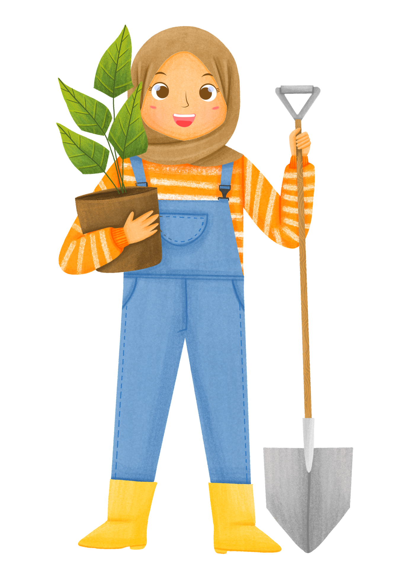 Hijab Women Gardener 17060526 Png