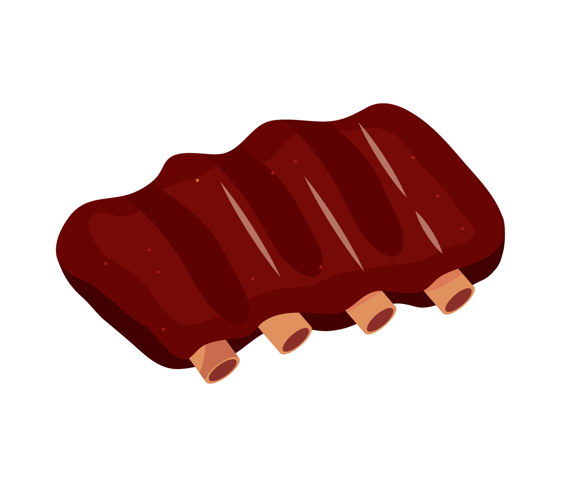 Bbq Ribs Pork Icon 17064214 Vector Art At Vecteezy