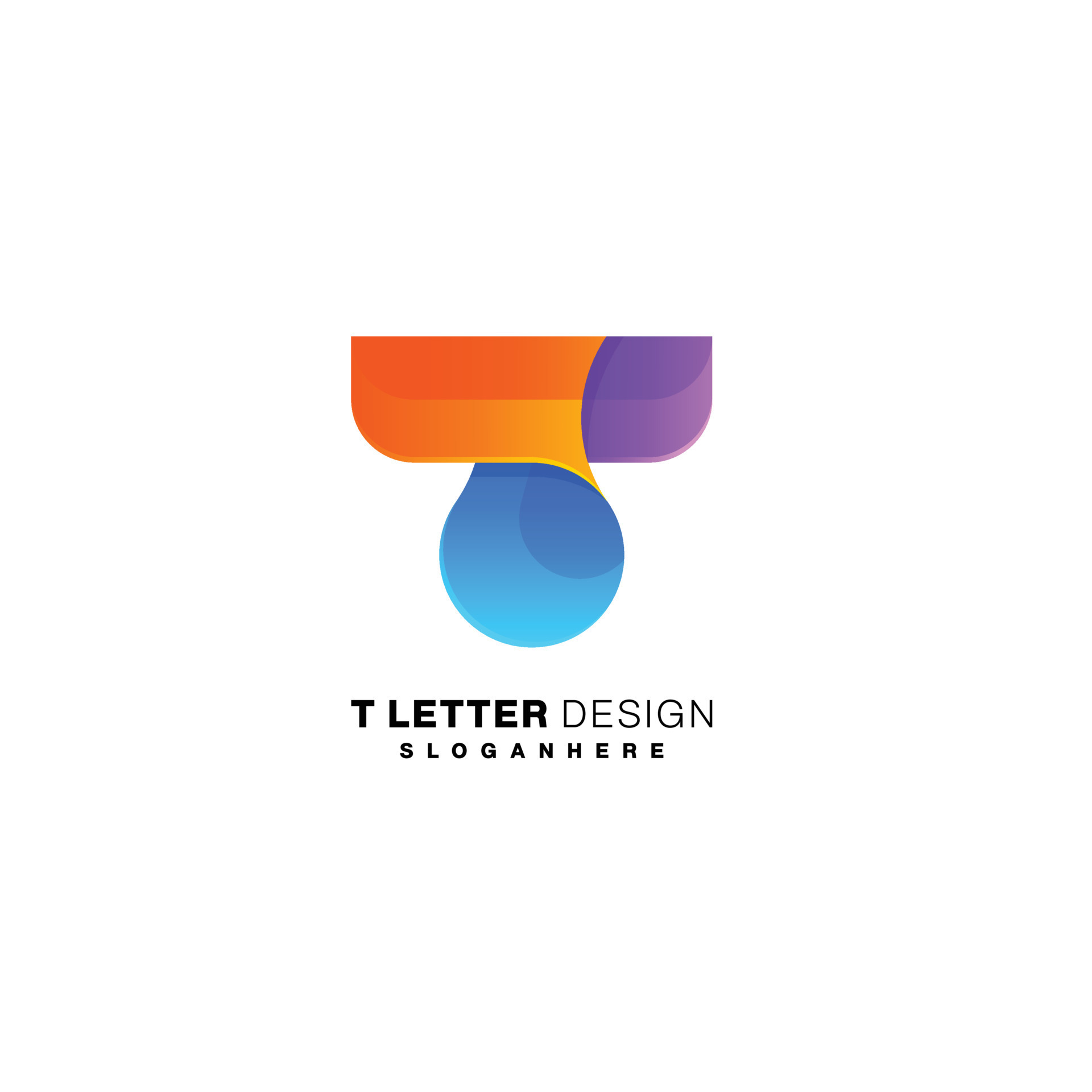 letter t design logo template gradient colorful 17065169 Vector Art at Vecteezy