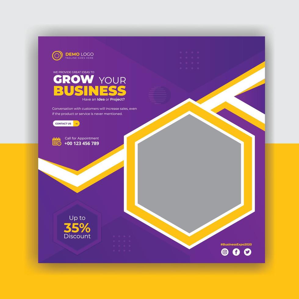 Social Media Template Design 17065698 Vector Art at Vecteezy