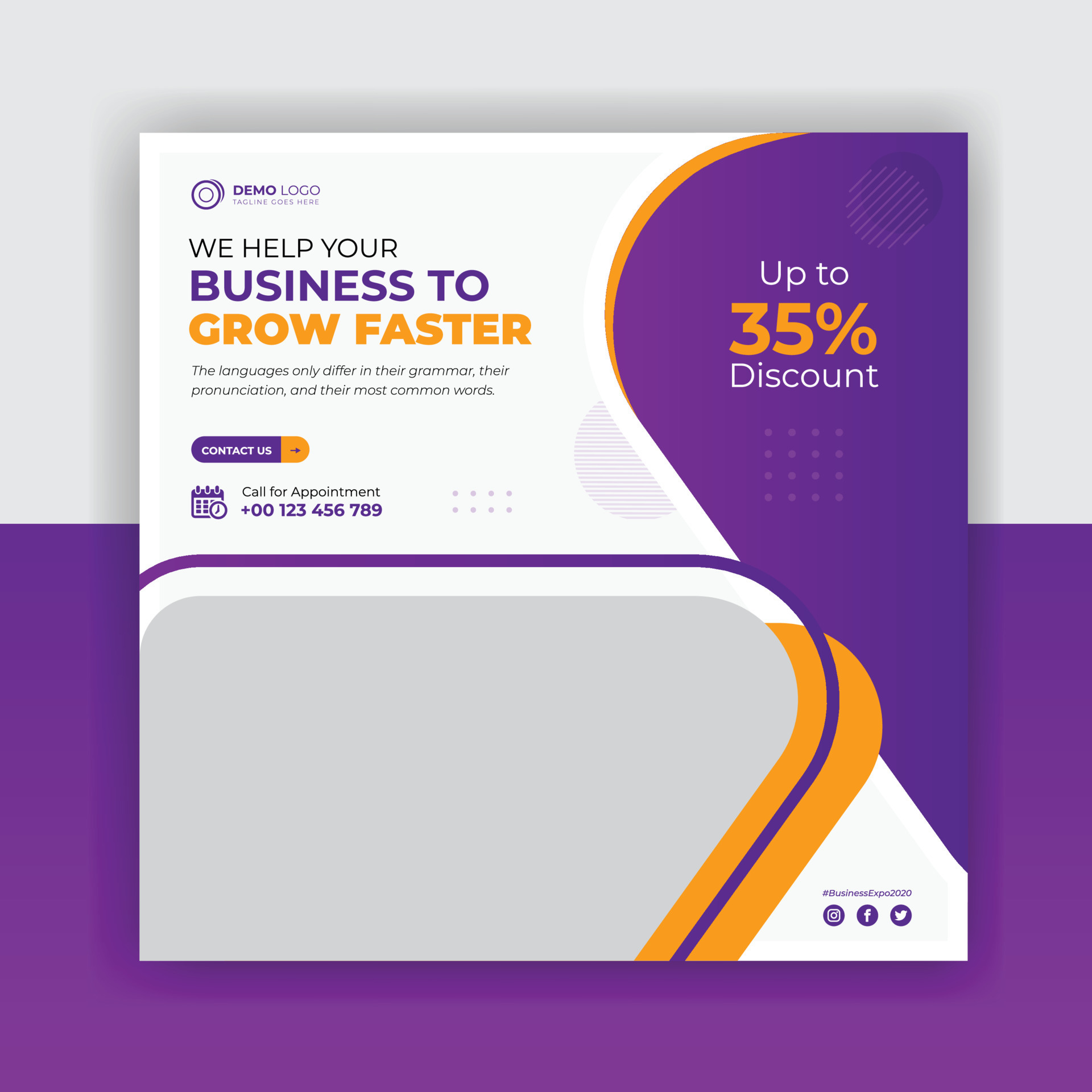 Social Media Template Design 17065707 Vector Art at Vecteezy