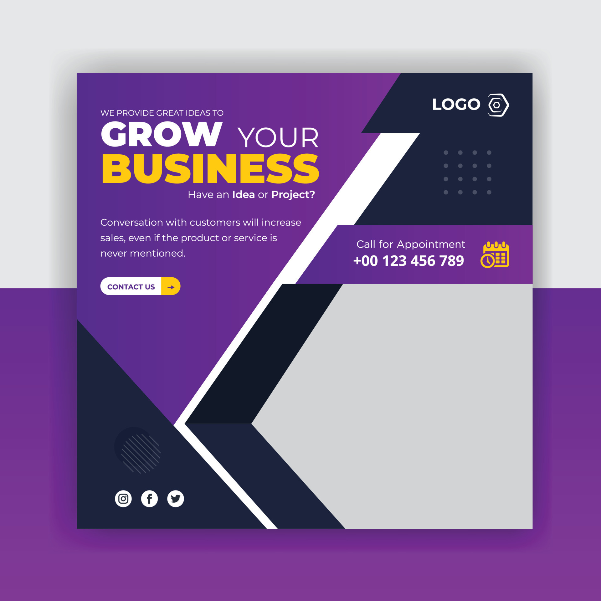 Social Media Template Design 17065710 Vector Art at Vecteezy