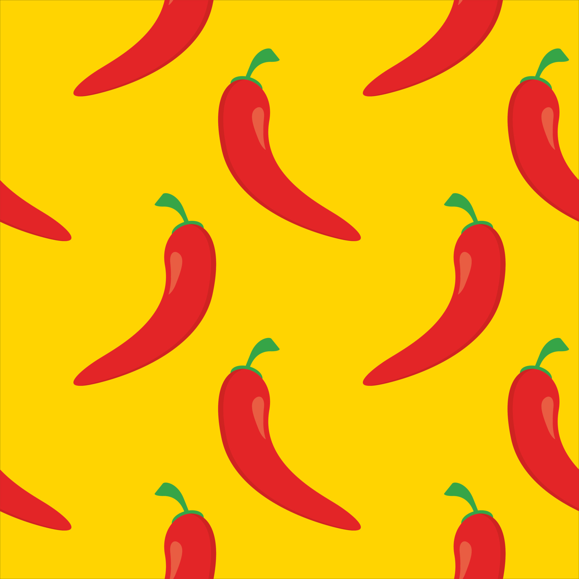 Chili Seamless Pattern Vector Illustration Hot Chili Peppers Seamless Pattern 17066193 Vector