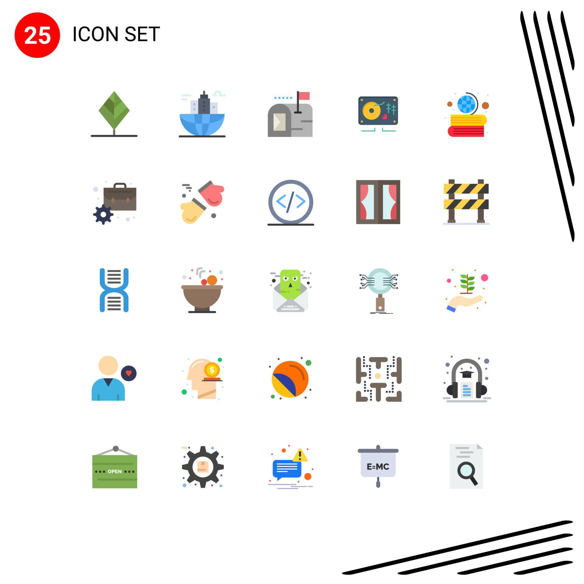 Stock Vector Icon Pack of 25 Line Signs and Symbols for education ...