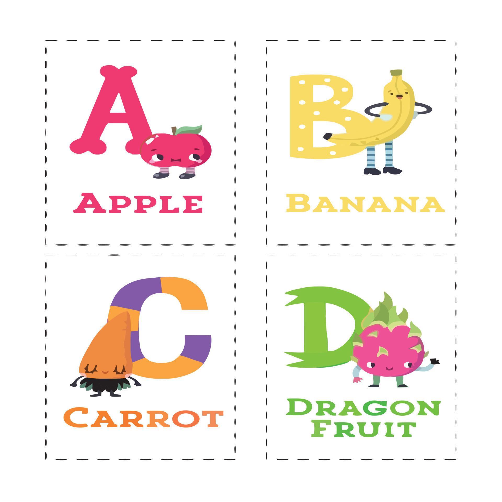 Alphabet coloring page with vector illustration a,b,c,d,e,f,g,h,i,j,k,l ...