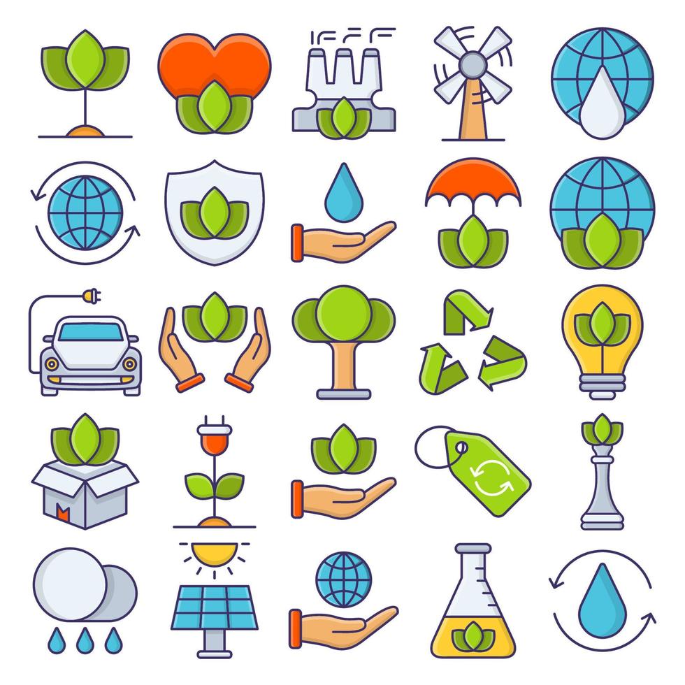 Environment icons, suitable for a wide range of digital creative ...