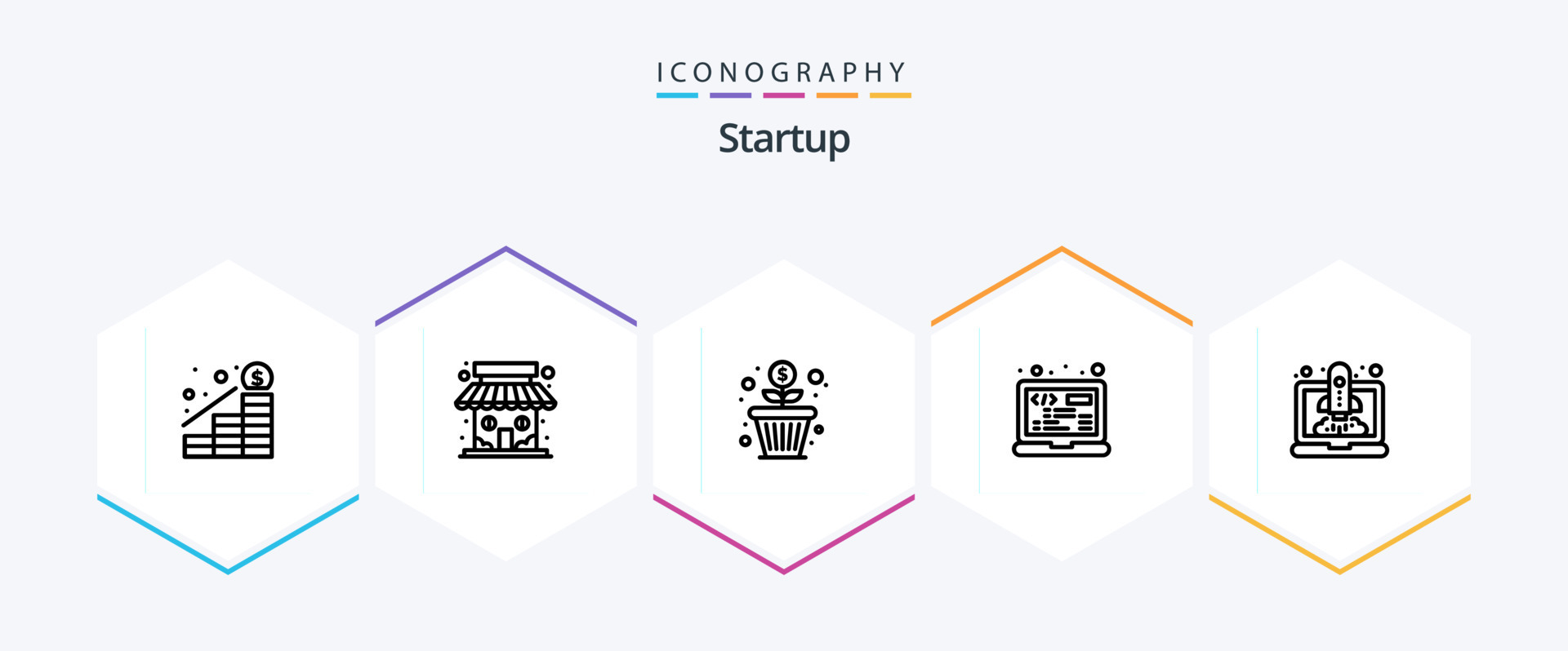 Startup 25 Line icon pack including launching. html. flower ... Startup 25 Line icon pack including launching. html. flower ...