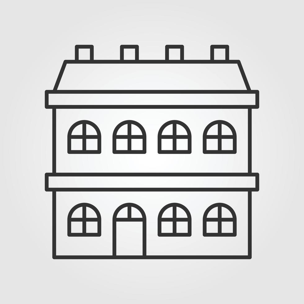 Home building vector outline icon style illustration. 17072459 Vector ... Home building vector outline icon style illustration. 17072459 Vector ...