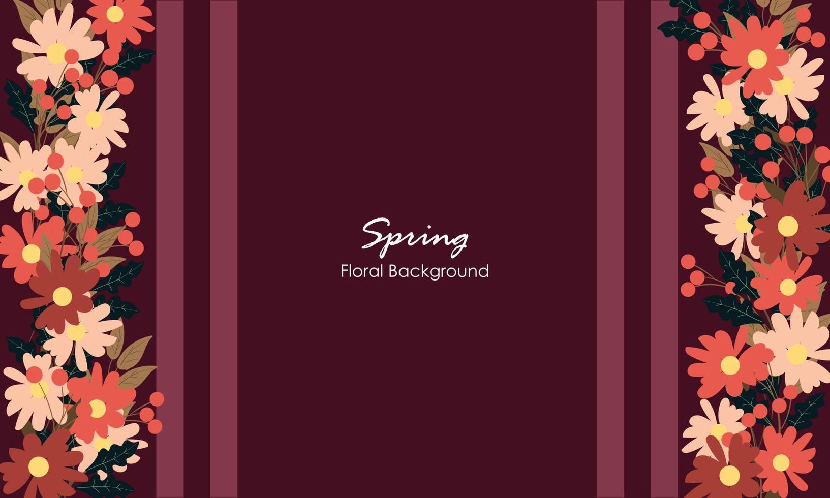 Set of spring and summer wild flowers, plants, branches, leaves and ...