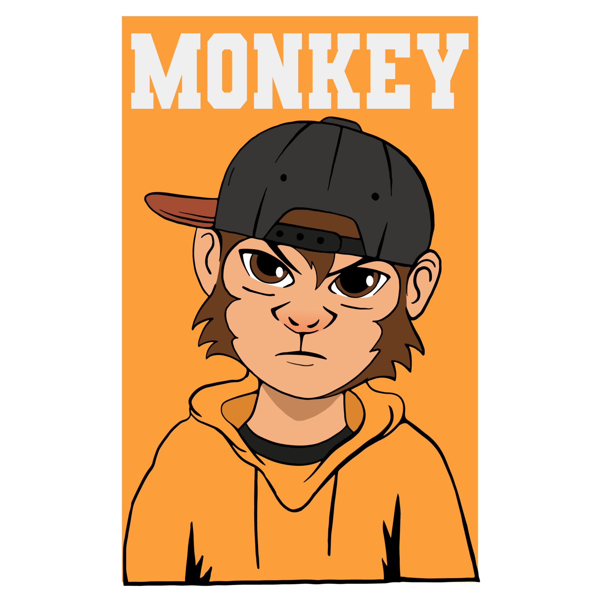Monkey Tshirt Design Isolated Brown Background 17074538 Vector Art At monkey-tshirt-design-isolated-brown-background-17074538-vector-art-at