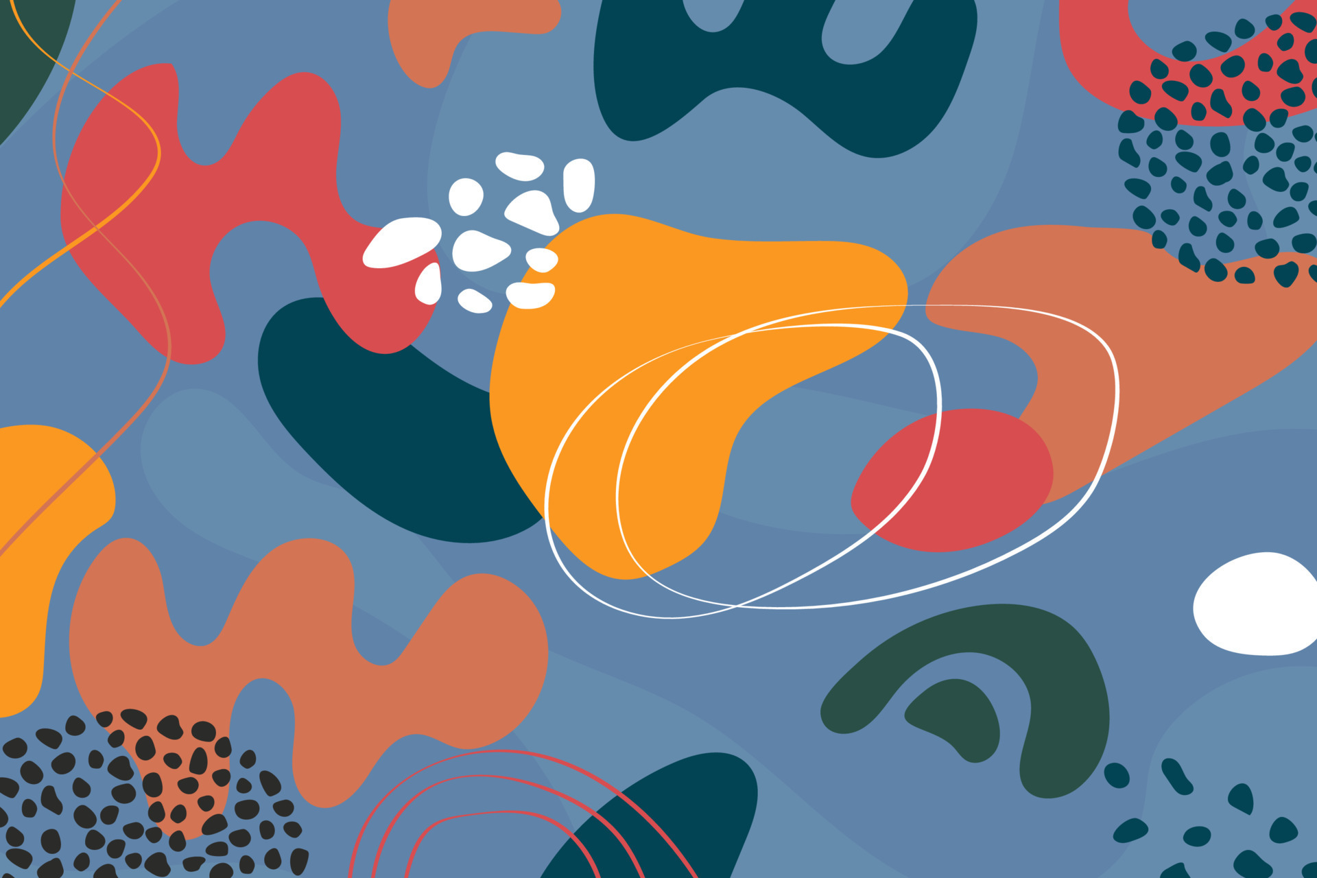 Hand drawn abstract shape background with colorful design 17078169 ...