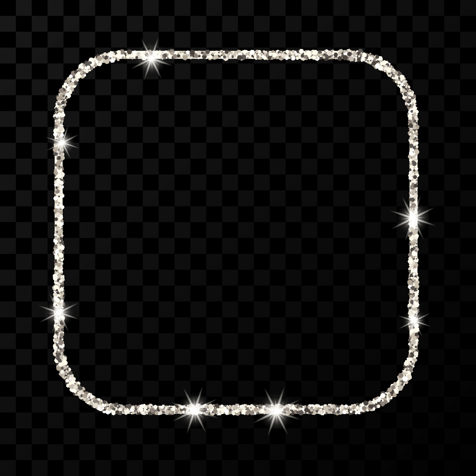 Silver Sparkle Border