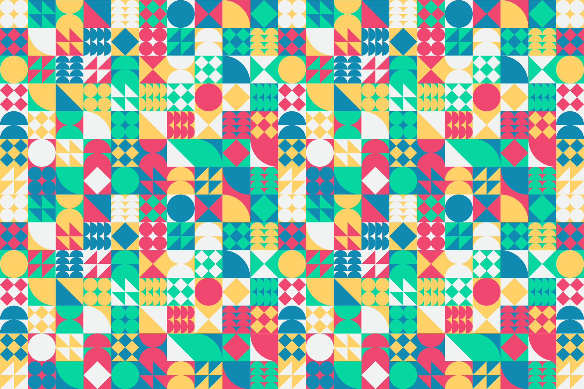 Colorful Geometric Shape Mosaic Pattern Background 17078829 Vector Art