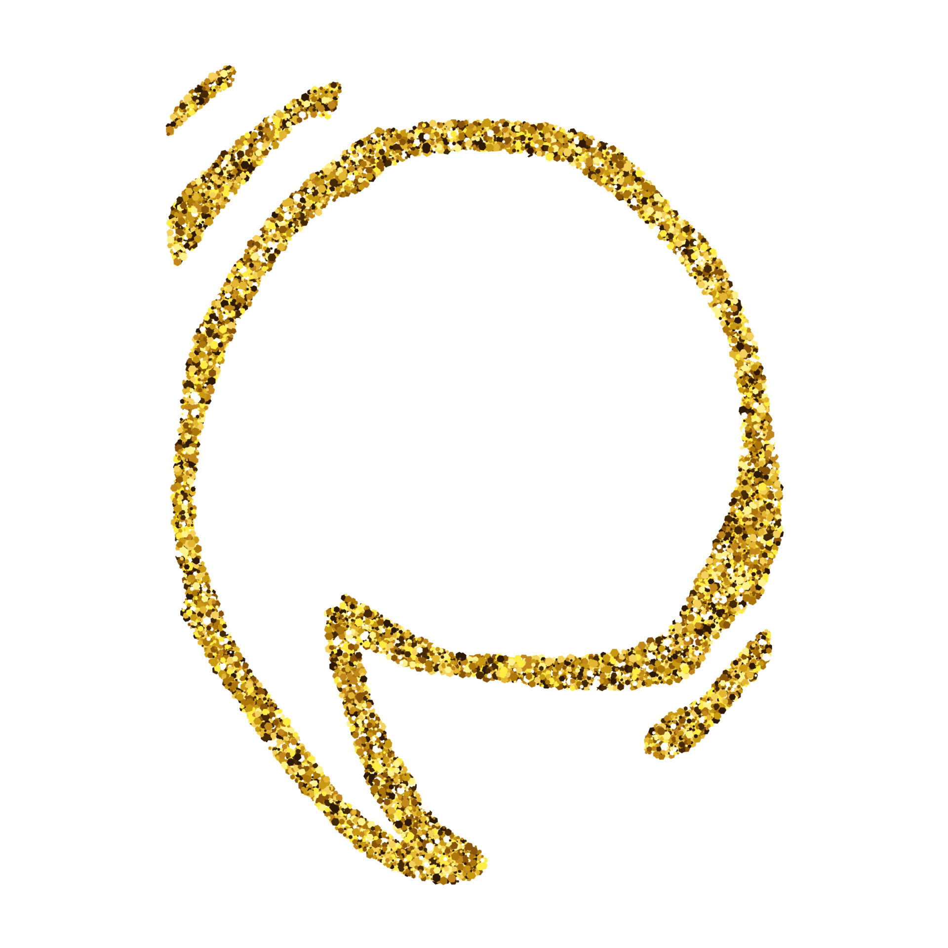 Gold glitter sketch speech bubble. Hand drawn blank Speech Bubble ... Gold glitter sketch speech bubble. Hand drawn blank Speech Bubble ...