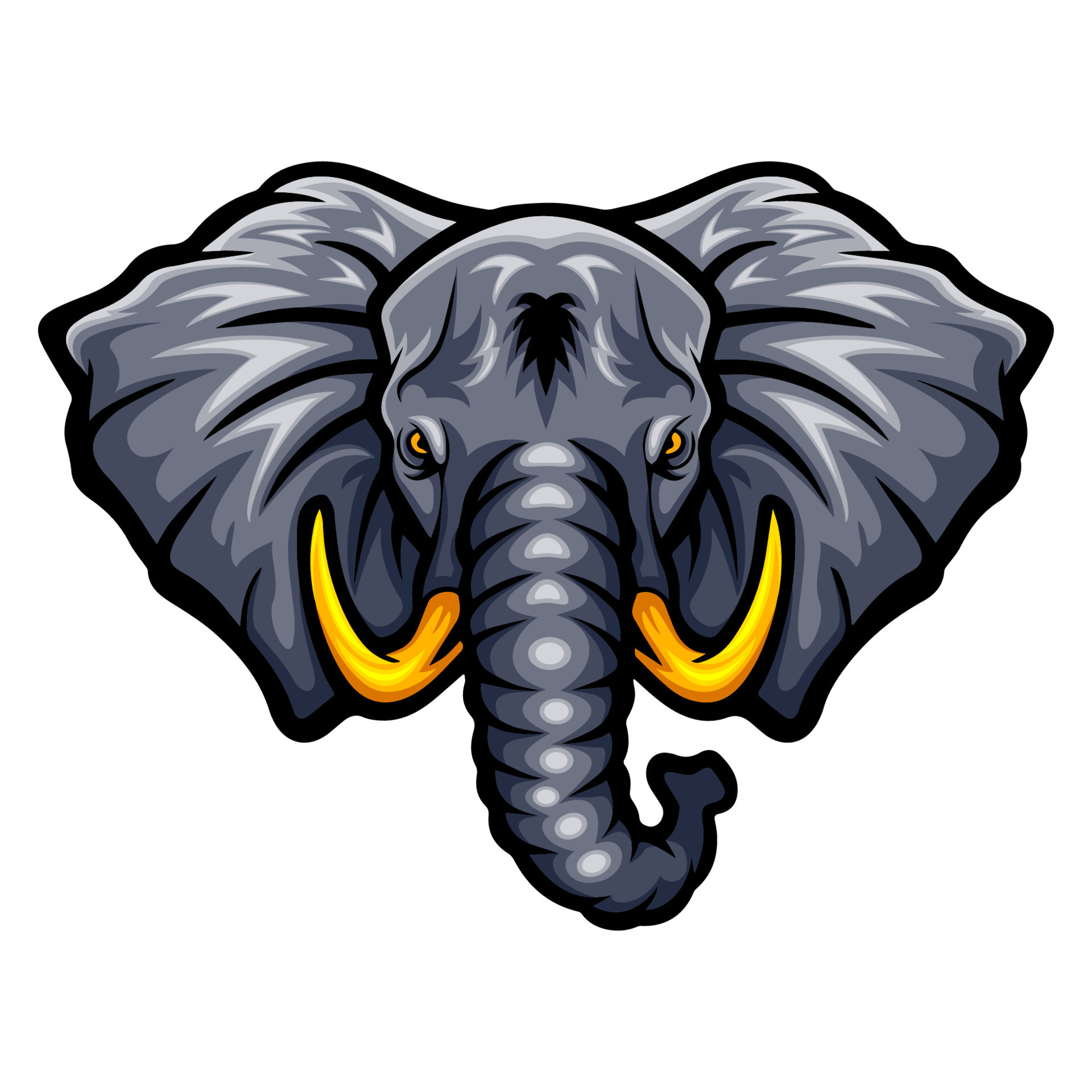 Elephant head logo mascot design 17081183 Vector Art at Vecteezy Elephant head logo mascot design 17081183 Vector Art at Vecteezy