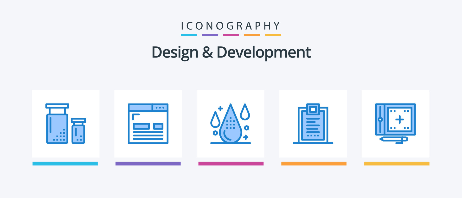 Design and Development Blue 5 Icon Pack Including delivery. coding ...