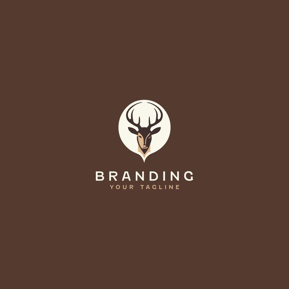 Minimal Deer Logo Design Template 17082255 Vector Art at Vecteezy