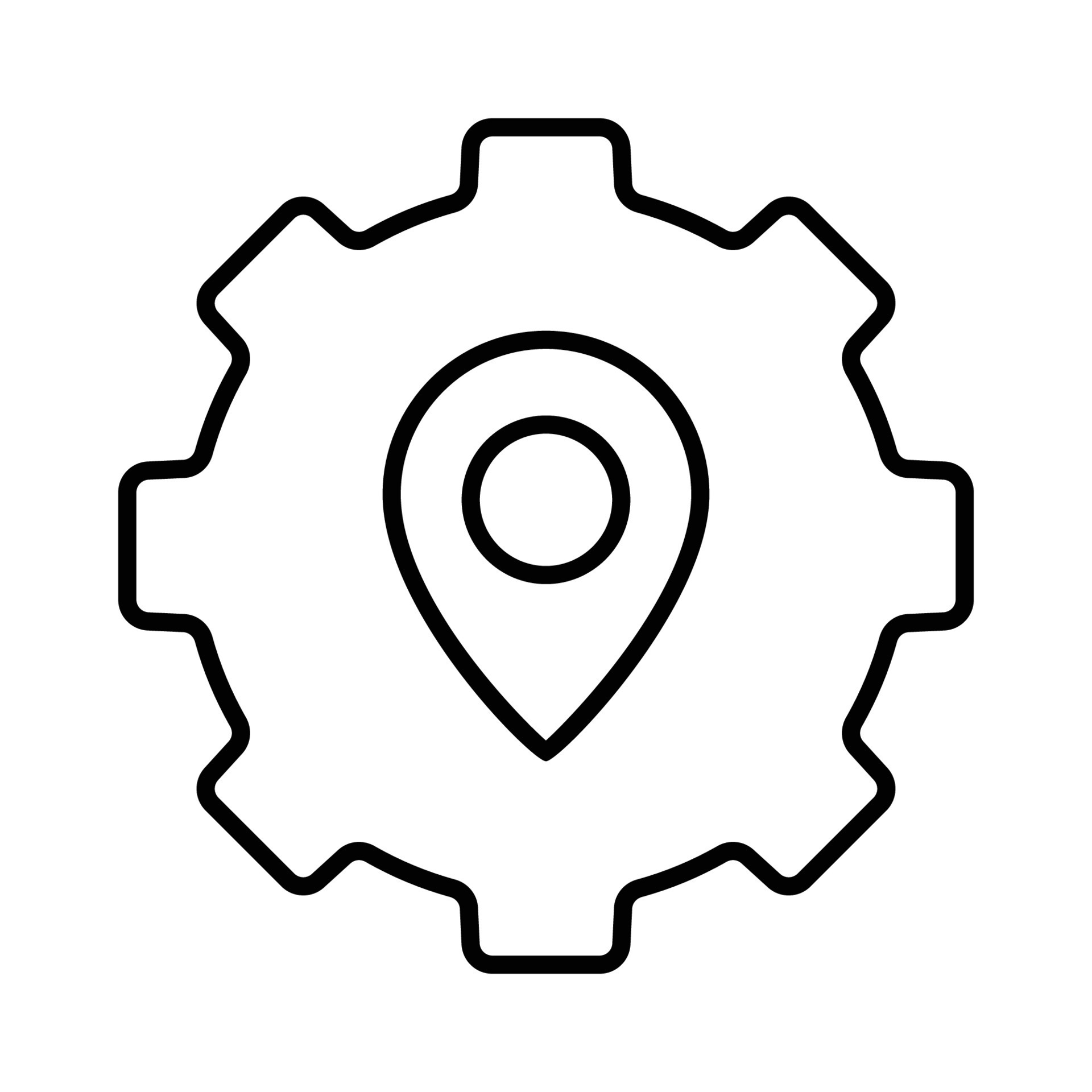 Gear Icon Illustration With Map Suitable For Project Location Icon Icon Related To Project