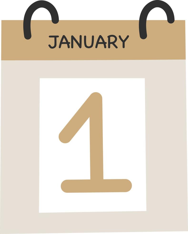 1st january calendar illustration 17087052 Vector Art at Vecteezy