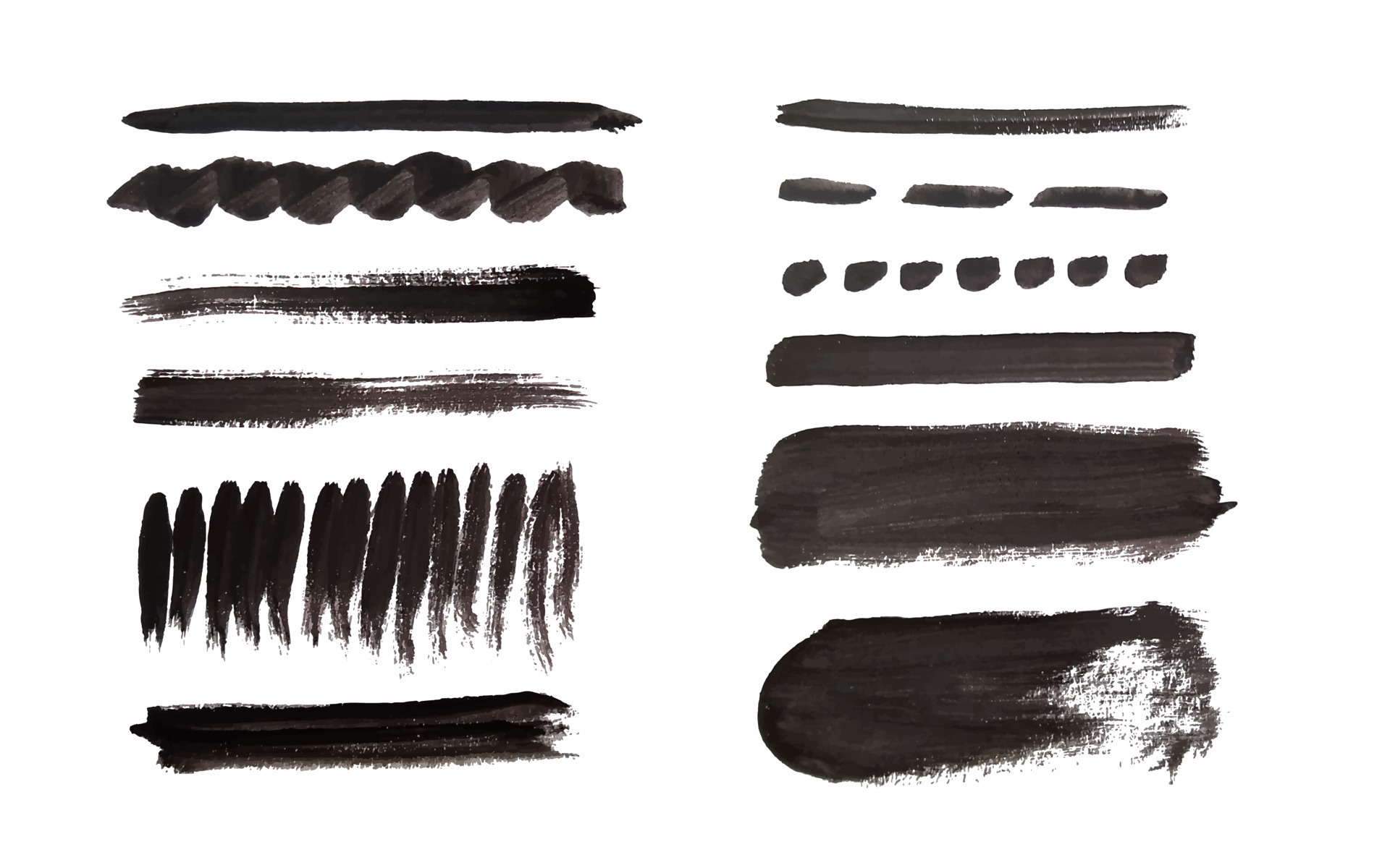 Brushes. Brush strokes. Artistic grungy creative brush stroke set ...
