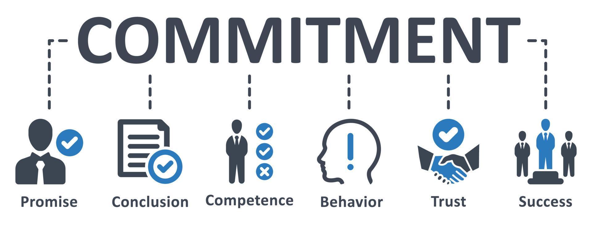 Commitment icon - vector illustration . commitment, promise, conclusion, competence, behaviour ...
