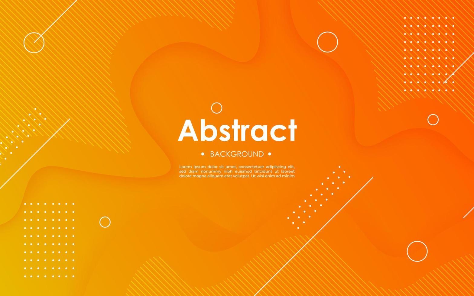 Minimal Orange Abstract Geometric Fluid Dynamic Shape Composition Wavy Background Eps10 Vector