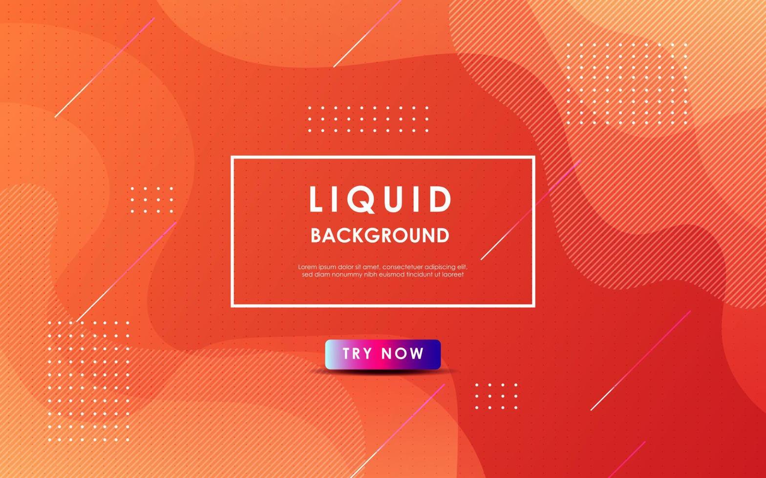 Abstract Orange Soft Gradient Wavy Light Liquid Color With Geometric Shape Background Eps10