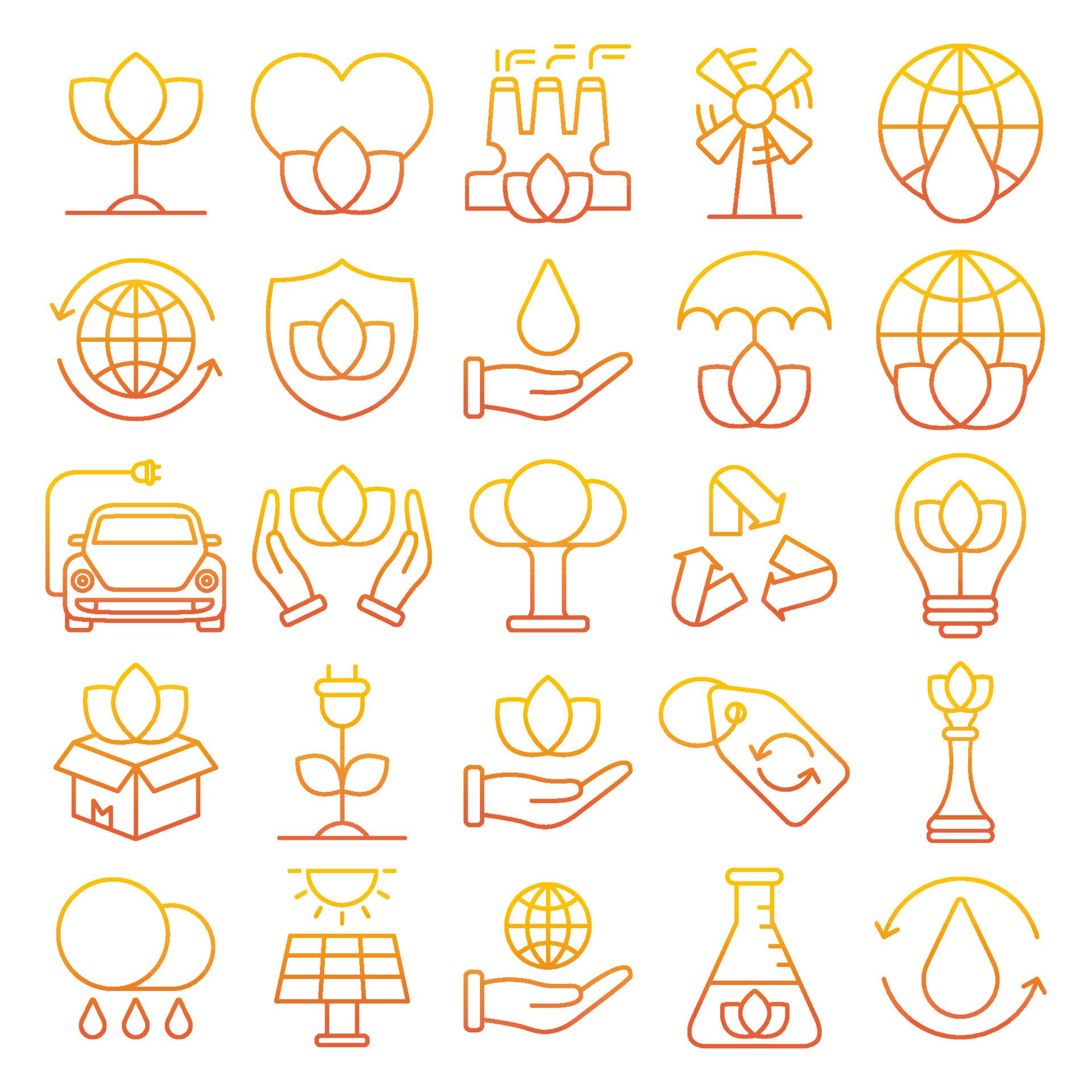 Environment icons, suitable for a wide range of digital creative ...