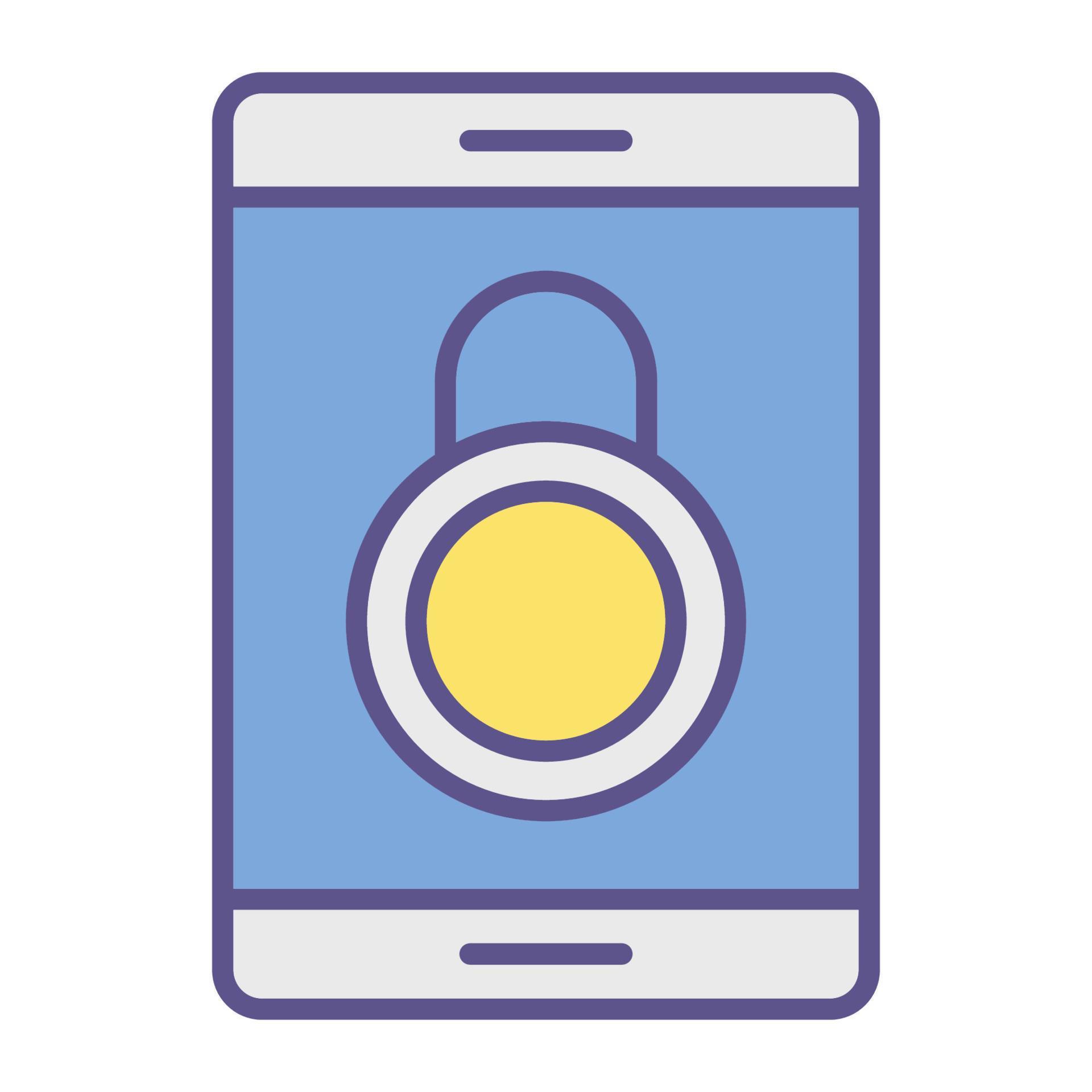 smartphone lock icon, suitable for a wide range of digital creative ...