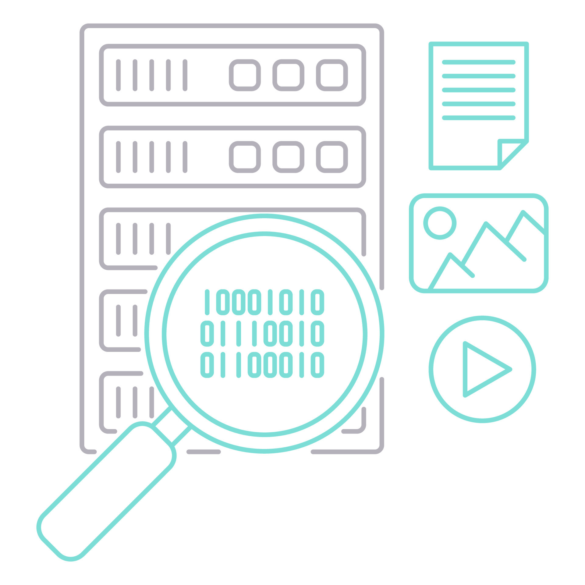 database search icon, suitable for a wide range of digital creative ...