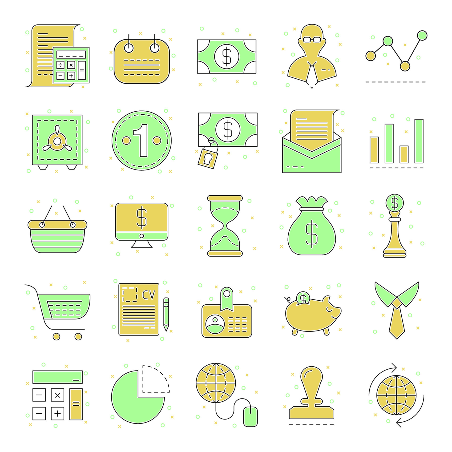 Business and finance icons, suitable for a wide range of digital ...