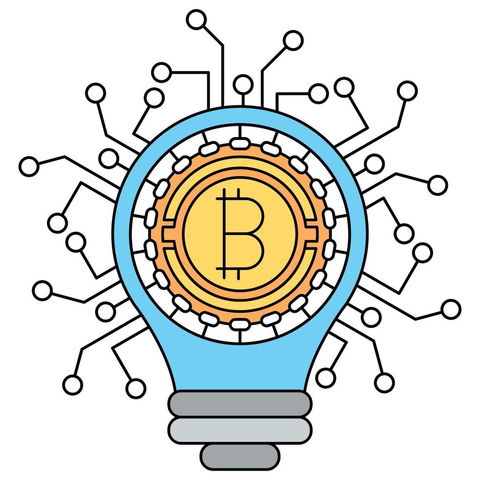 bitcoin idea icon, suitable for a wide range of digital creative ...