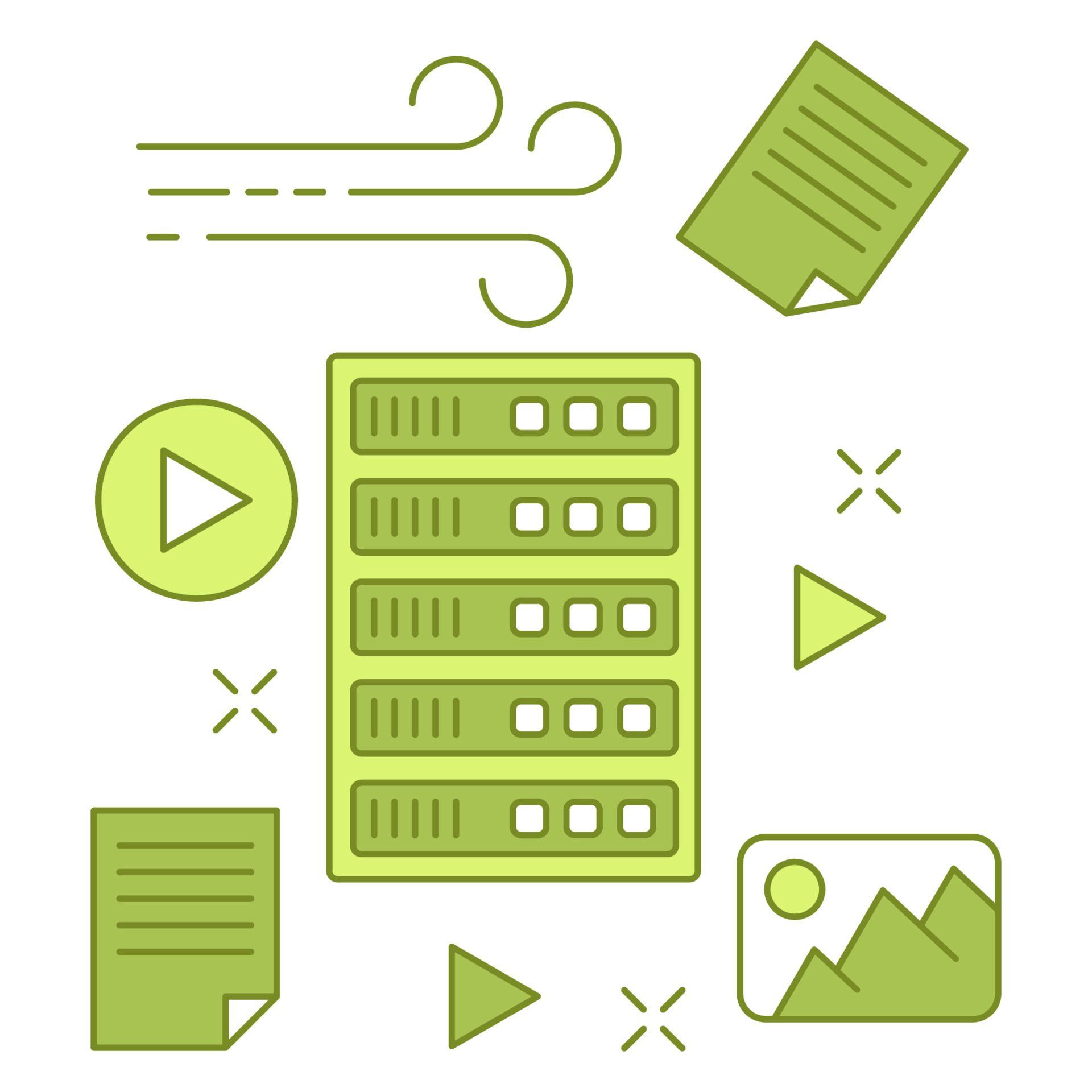 Unstructured data icon, suitable for a wide range of digital creative ...