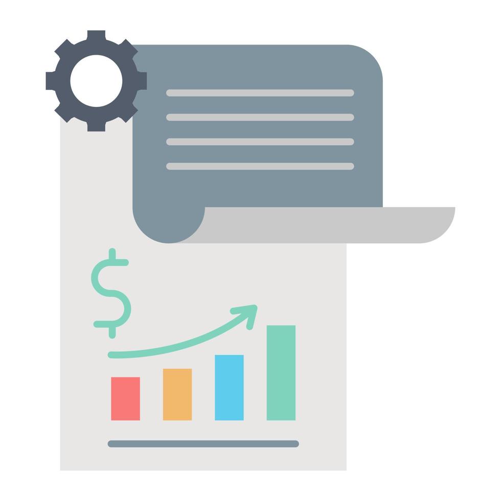 financial report icon, suitable for a wide range of digital creative ...