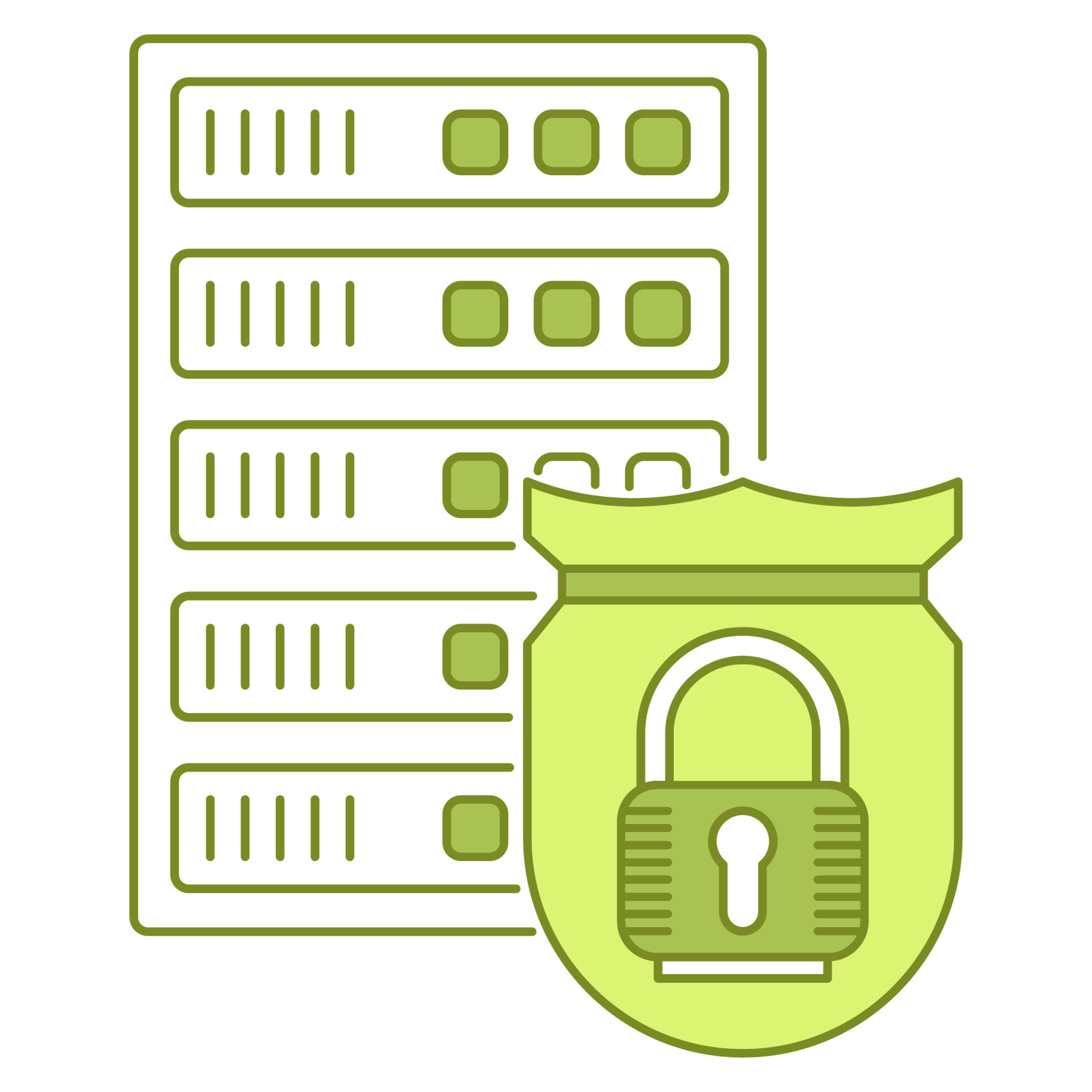 Data Protection Icon Suitable For A Wide Range Of Digital Creative
