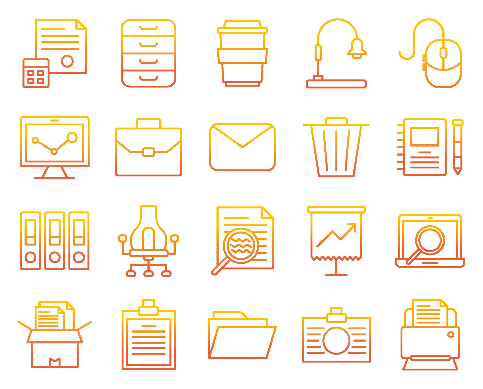 Office icons, suitable for a wide range of digital creative projects ...