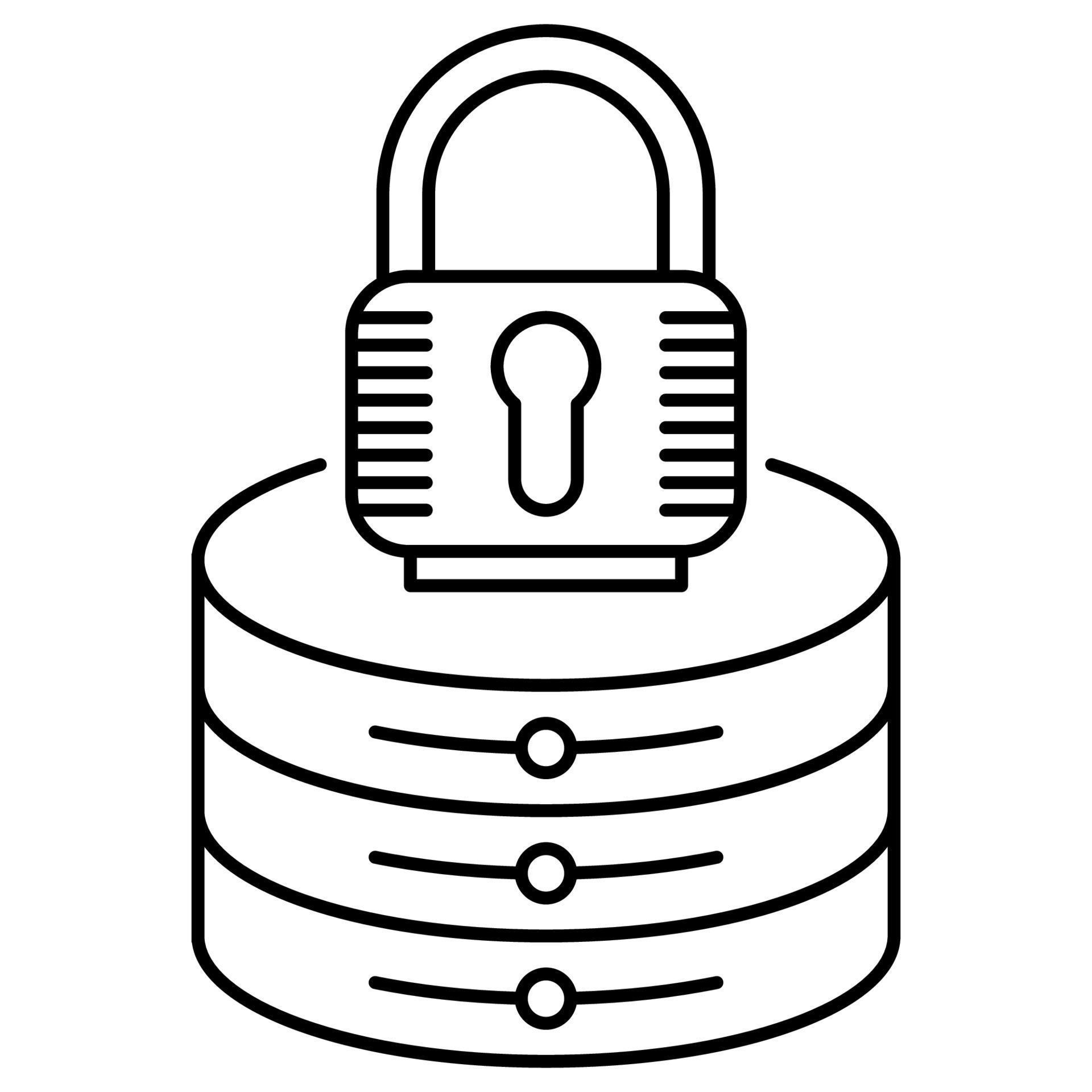 server lock icon, suitable for a wide range of digital creative ...
