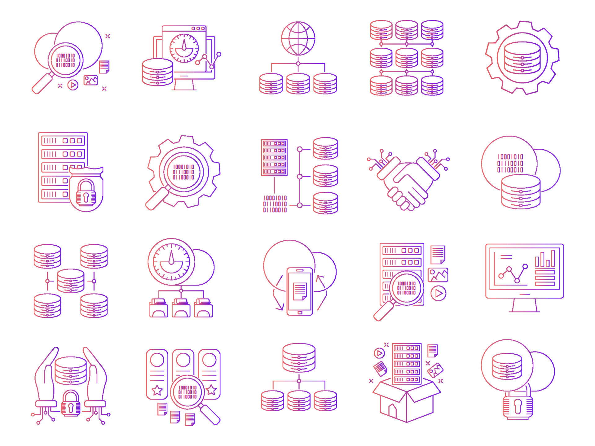 Big data icons, suitable for a wide range of digital creative projects ...