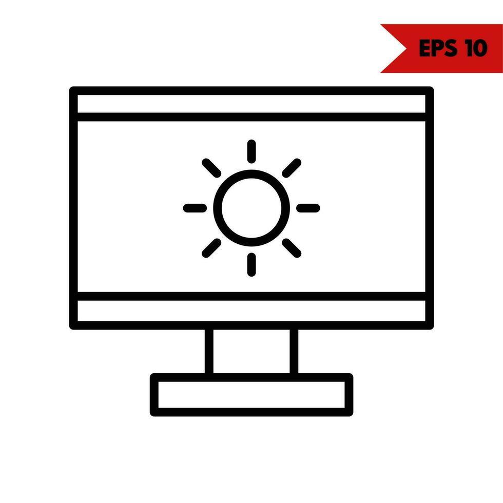 Illustration of computer line icon 17106361 Vector Art at Vecteezy